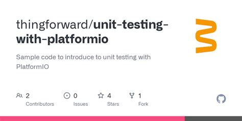 Github Thingforwardunit Testing With Platformio Sample Code To