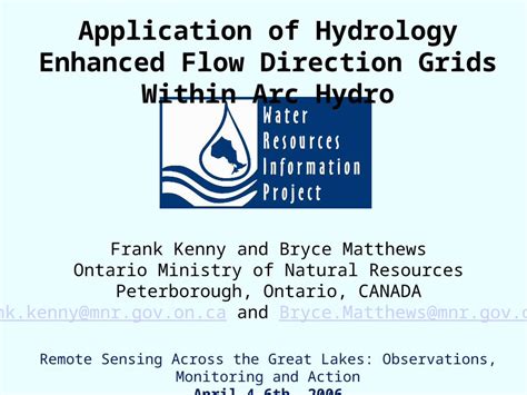 ppt application of hydrology enhanced flow direction grids within arc