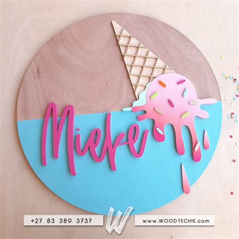 Ice Cream Name Board Woodtechie