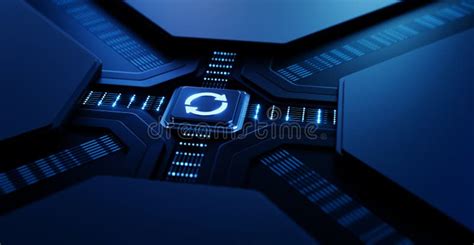 CPU Processor Chip With Software Update Icon Technology Upgrade Concept Stock Illustration