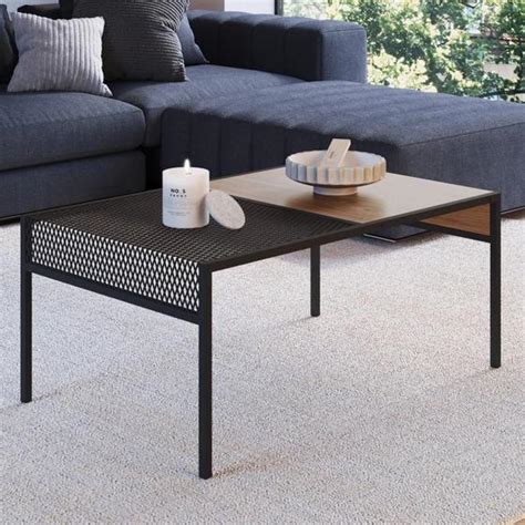 Mesa De Centro Para Sala De Estar Escritório Retangular Industrial
