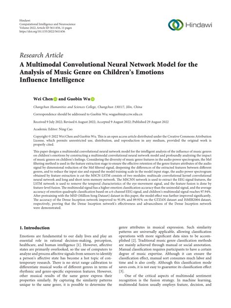 Pdf A Multimodal Convolutional Neural Network Model For The Analysis