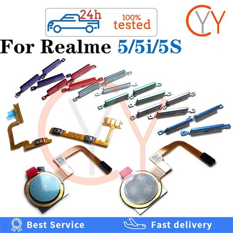 For OPPO Realme I S Back Home Button Fingerprint Scanner Sensor Return Key Volume Button