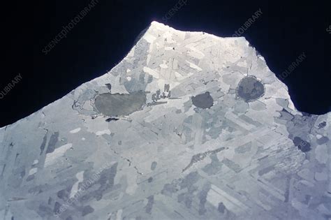 Widmanstatten Pattern On Iron Meteorite Stock Image R305 0192