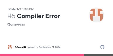 compiler error · issue 5 · cifertech esp32 div · github