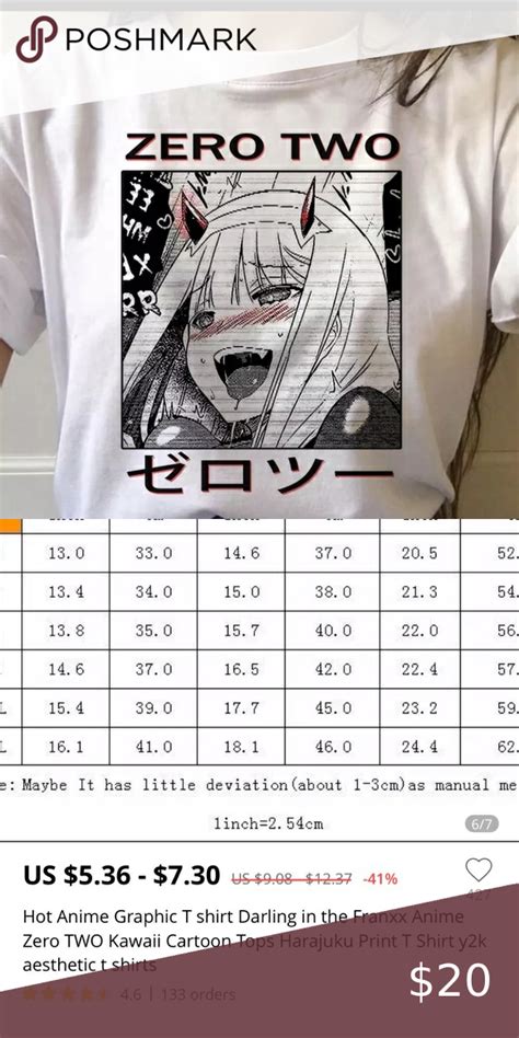Zero Two Darling In The Franxx Hot T Shirt Aesthetic T Shirts Zero