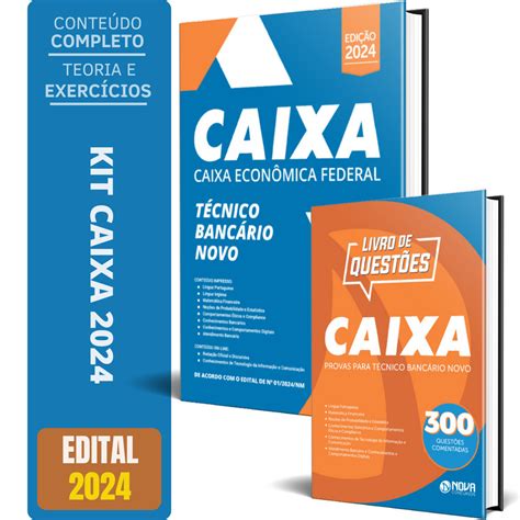 Kit Apostila Concurso Caixa Técnico Bancário 2024 Questões