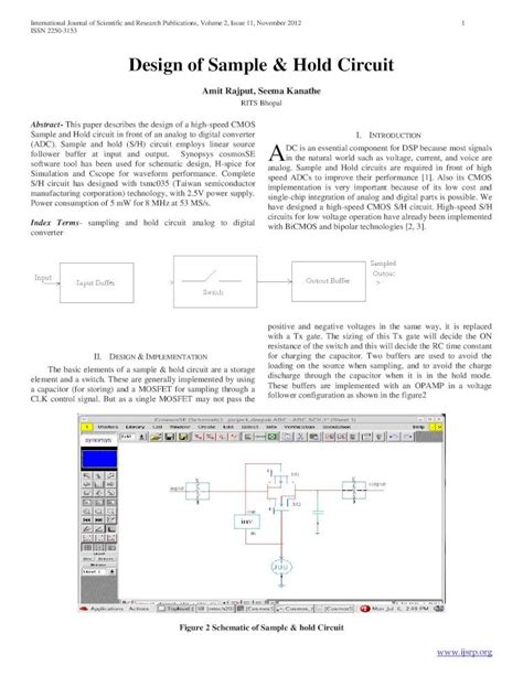 pdf design of sample and hold circuit · pdf filedesign of sample