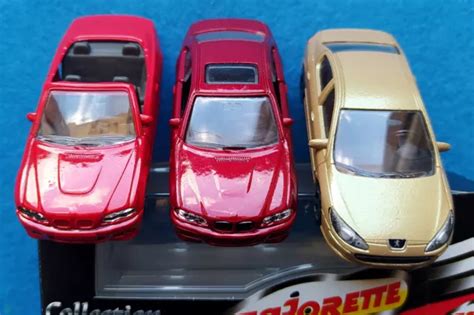 lot de 3 majorette bmw m3 e46 peugeot 407 257c 205e bon État boite