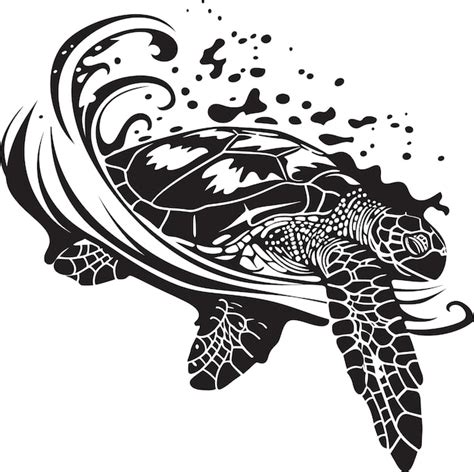 Premium Vector A Turtle With The Word Sea Turtle On It