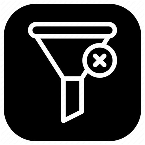 Clear Filter Ui Funnel Remove Delete Icon Download On Iconfinder