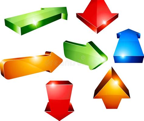 Process Circle Diagram 3d Arrows Stock Vector Illustration Of