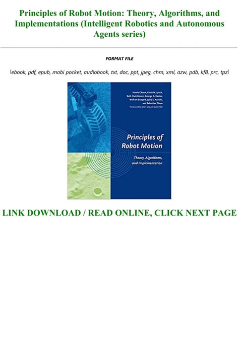 E Book Free Principles Of Robot Motion Theory Algorithms And