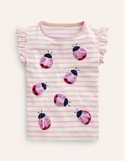 Flutter Short Sleeve T Shirt Sugared Almond Vanilla Pod Boden Us In