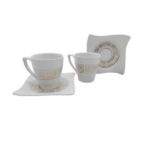 JUEGO YL001 DE TAZA DE CAFE 6 TAZAS 6 PLATOS COFFEE 12 PCS
