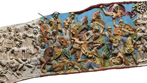 The Victory Of The Roman Emperor Trajan Over The Dacians In Back To