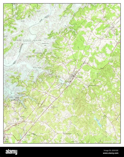 Flowery Branch Georgia Map 1964 124000 United States Of America By