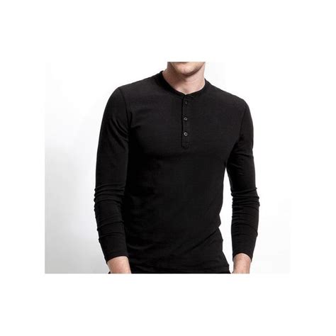 Shop Fashion Collarless Long Sleeve Mens T Shirt Black Jumia Uganda