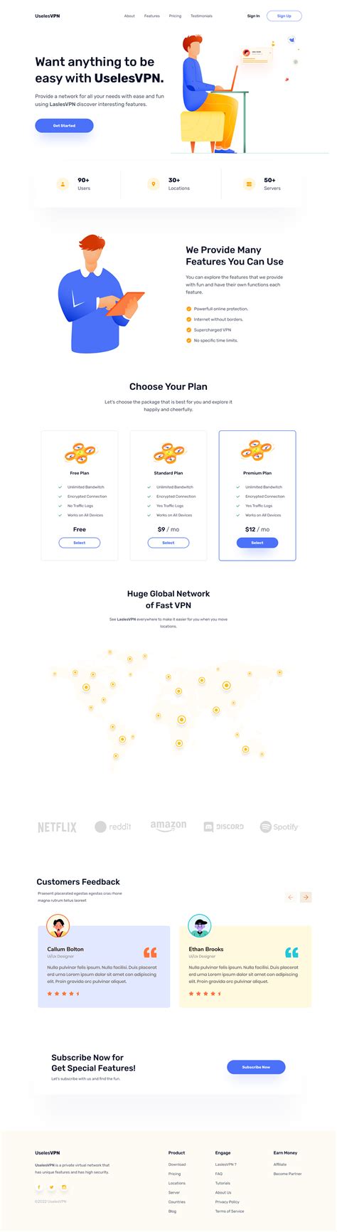 cyber security platform landing page on behance