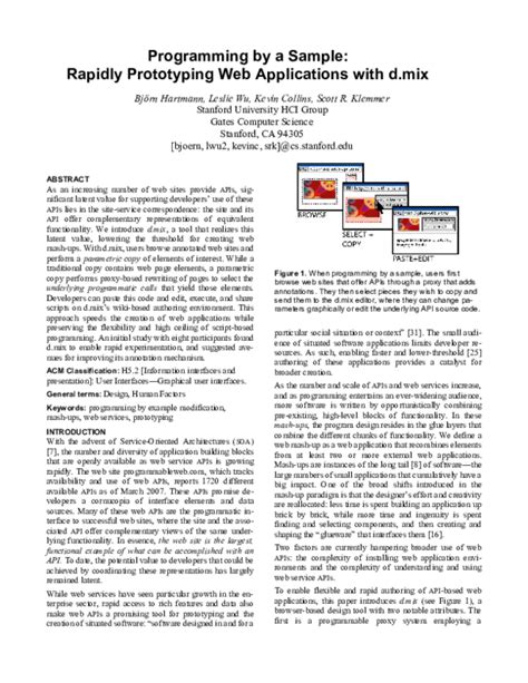 pdf programming by a sample rapidly prototyping web applications