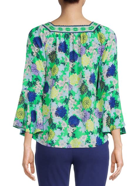 The Pioneer Woman Square Neck Flutter Sleeve Blouse