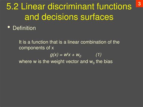 PPT Linear Discriminant Functions Simplified For Effective Pattern