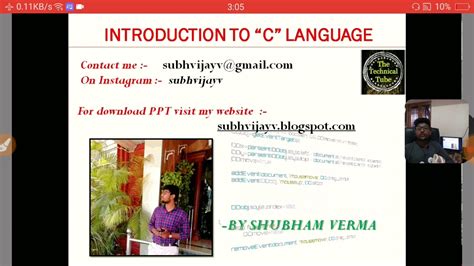Lecture Introduction To C Part Hindi Youtube