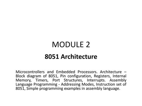 8051 Architecture Ppt