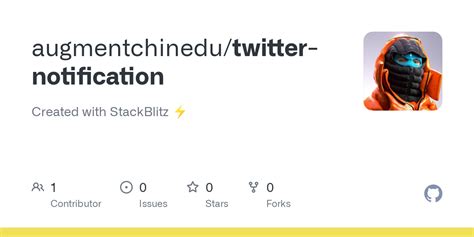 GitHub Augmentchinedu Twitter Notification Created With StackBlitz