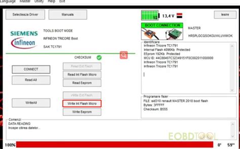 foxflash read write renault sid310 via obd or boot