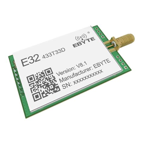 Ebyte E32 433t33d User Manual Pdf Download Manualslib