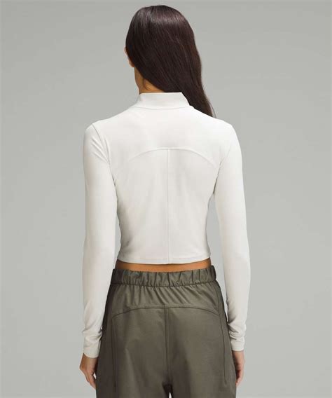 Lululemon All Aligned Mockneck Long Sleeve Shirt Bone Lulu Fanatics