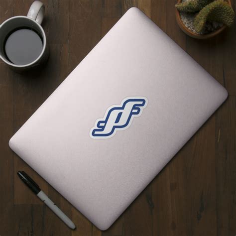 Spsf Railway Company White Stylized Logo Spsf Railway Sticker