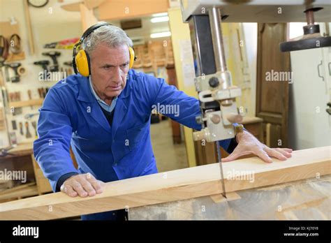 Cutting A Lumber Stock Photo Alamy