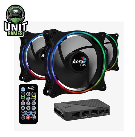 Kit De 3 Fans AEROCOOL Eclipse 12 PRO ARGB - Dual Ring - UnitGames