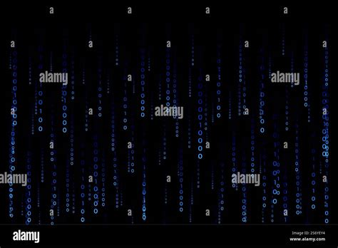 Matrix Style Binary Code Digital Falling Numbers Blue Background Stock Vector Image And Art Alamy