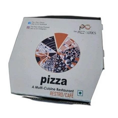 3 Ply Printed Corrugated Pizza Box Capacity Regular At Rs 4piece In