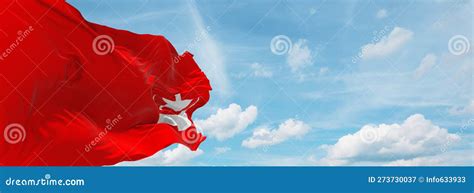 Flag Of Dravidian Peoples Siddi At Cloudy Sky Background Panoramic
