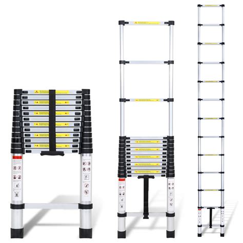 Echelle Telescopique Échelle à Rallonge Légère En Aluminium échelle Inclinée Antidérapante 4 4