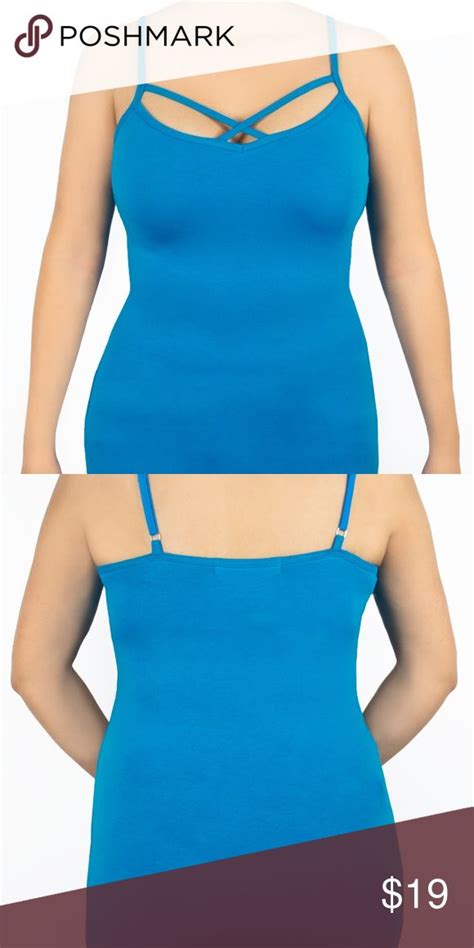 Paisley Raye Criss Cross Cami Blue Womens Tops White Womens Tops