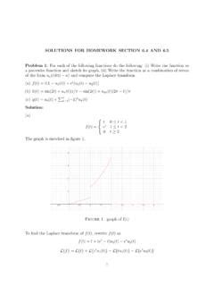 Solutions For Homework Section And Problem Solutions For