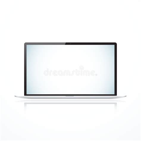 Realistic Laptop Isolated Vector Illustration Stock Vector Illustration Of Computer Metallic