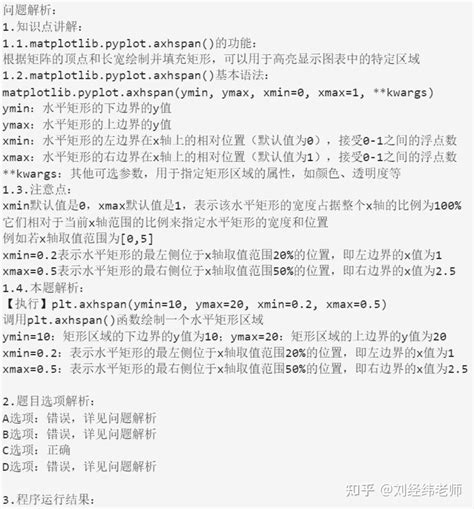 Python数据可视化： 根据矩阵的顶点和长宽 绘制并填充矩形 Matplotlibpyplotaxhspan 知乎