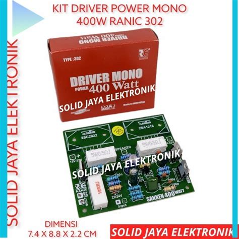 Jual KIT DRIVER MONO POWER 400W RANIC 302 DRIVER POWER SANKEN MONO 400