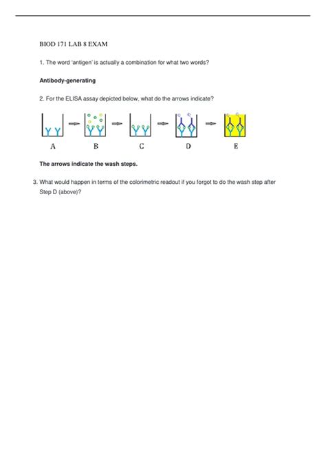 BIOD LAB EXAM Nursing Associated Stuvia US