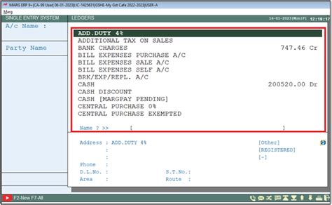 If All Ledgers Does Not Show At The Time Of Creating Single Entry In