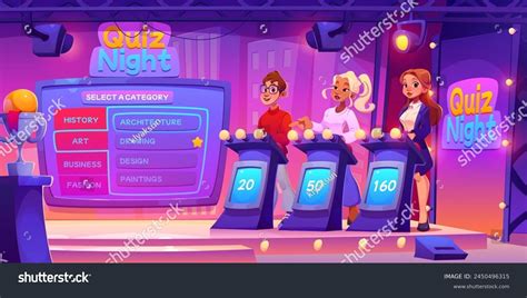 Tv Quiz Contest Game Show Studio Stock Vector Royalty Free Shutterstock
