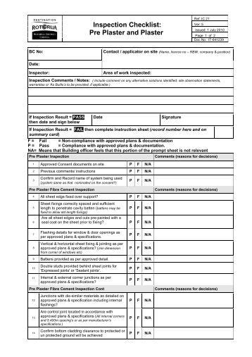 Aar Specification M 214 Inspection Checklist
