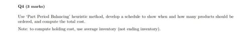 Solved Dynamic Lot Sizing The Dynamic Lot Size Model In