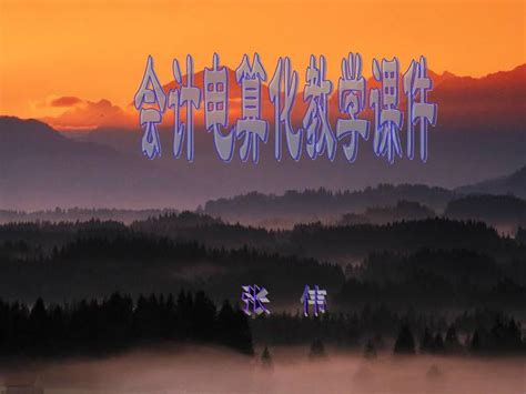 【精品课件】会计电算化教学课件word文档在线阅读与下载免费文档